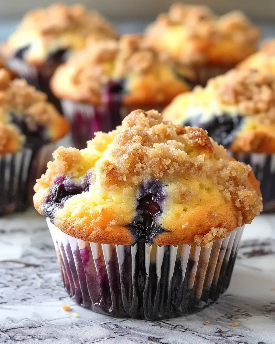 perfect blueberry streusel muffins